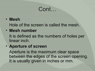 Separation, screening and classification | PPT