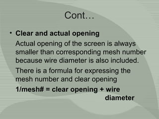 Separation, screening and classification | PPT