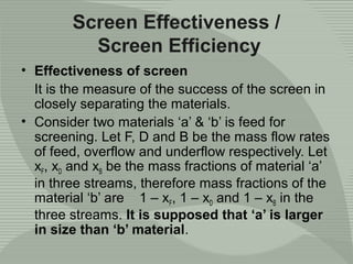 Separation, screening and classification | PPT
