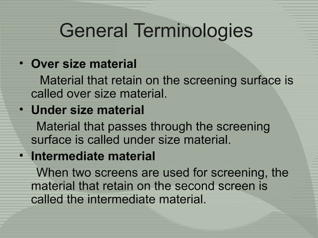 Separation, screening and classification | PPT | Chemistry | Science
