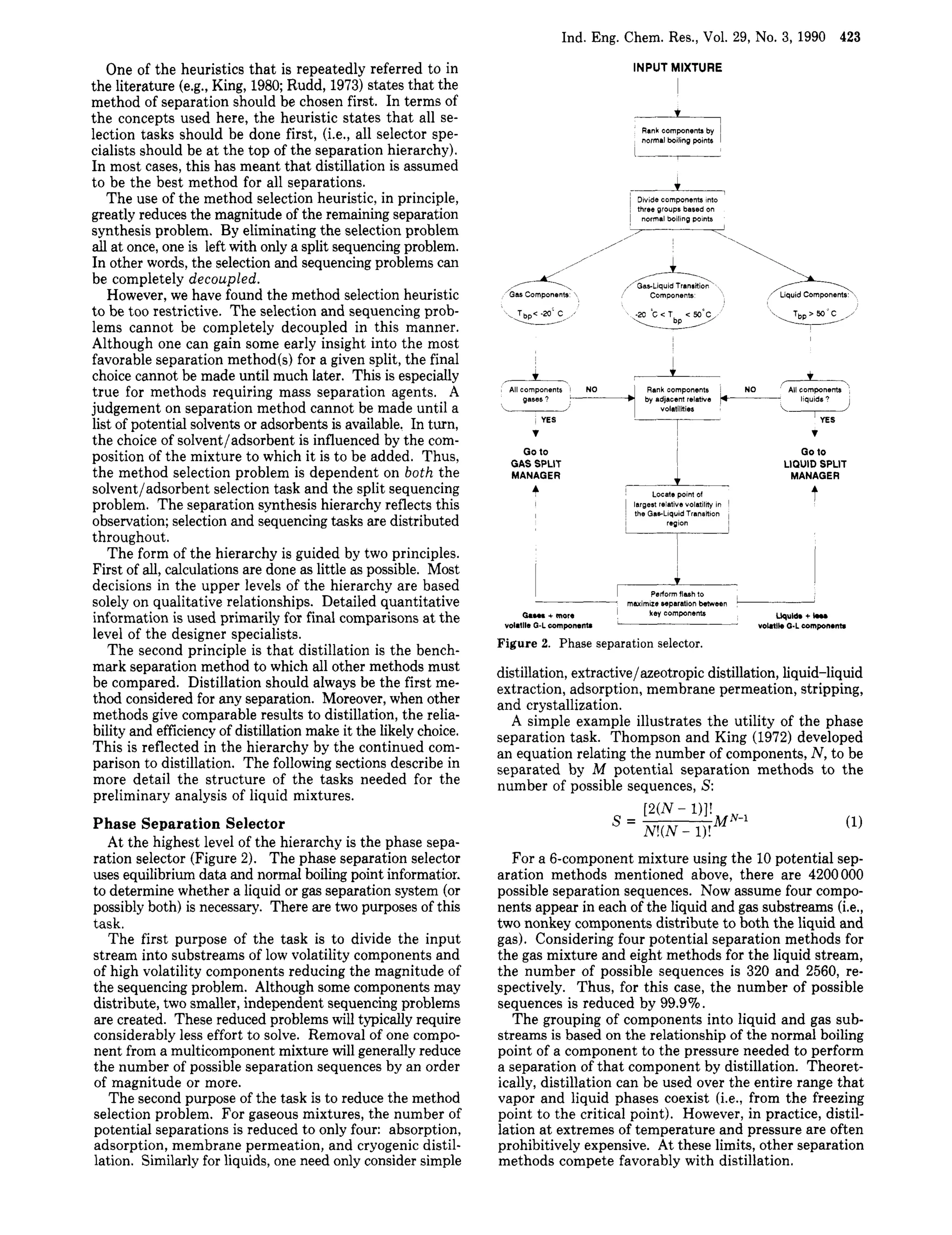 Separation system synthesis liquid mixtures separations | PDF