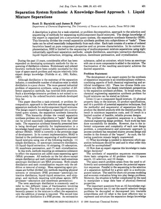 Separation system synthesis liquid mixtures separations | PDF