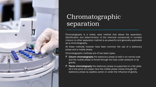 Separation technique in analytical Chemistry | PPTX