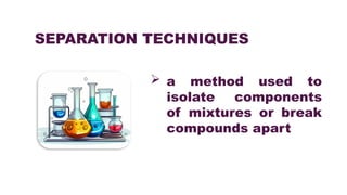 SEPARATION TECHNIQUE USED FOR MIXTURES.pptx