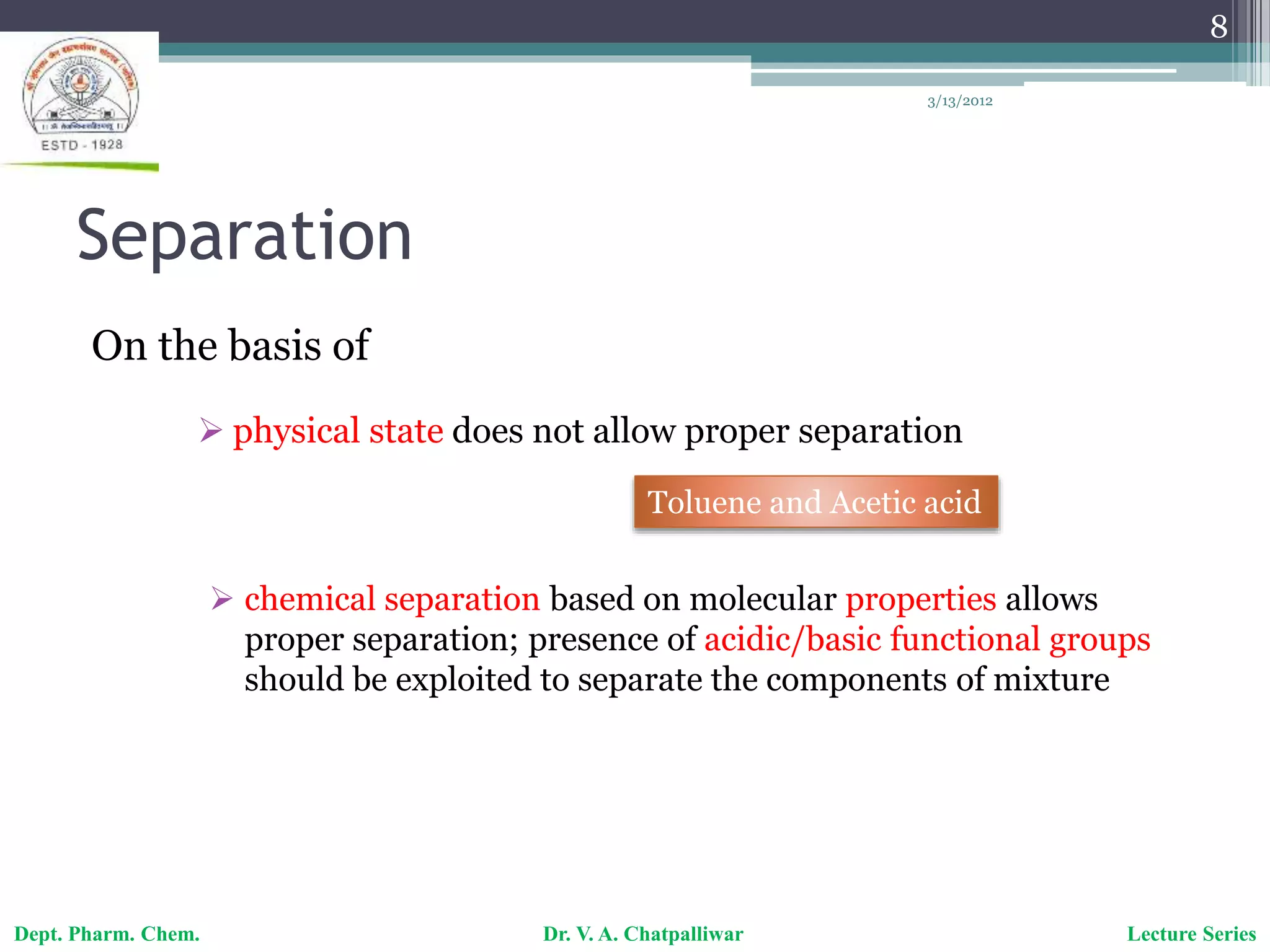Separation techniques | PPTX