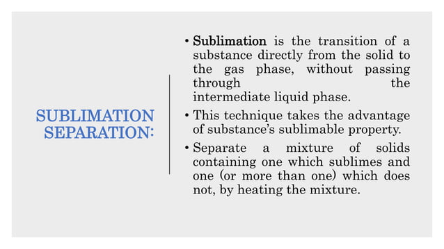 Separation techniques - introduction | PPTX | Physics | Science