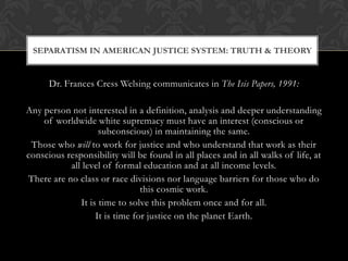 Separatism in american justice system part i v2 | PPTX