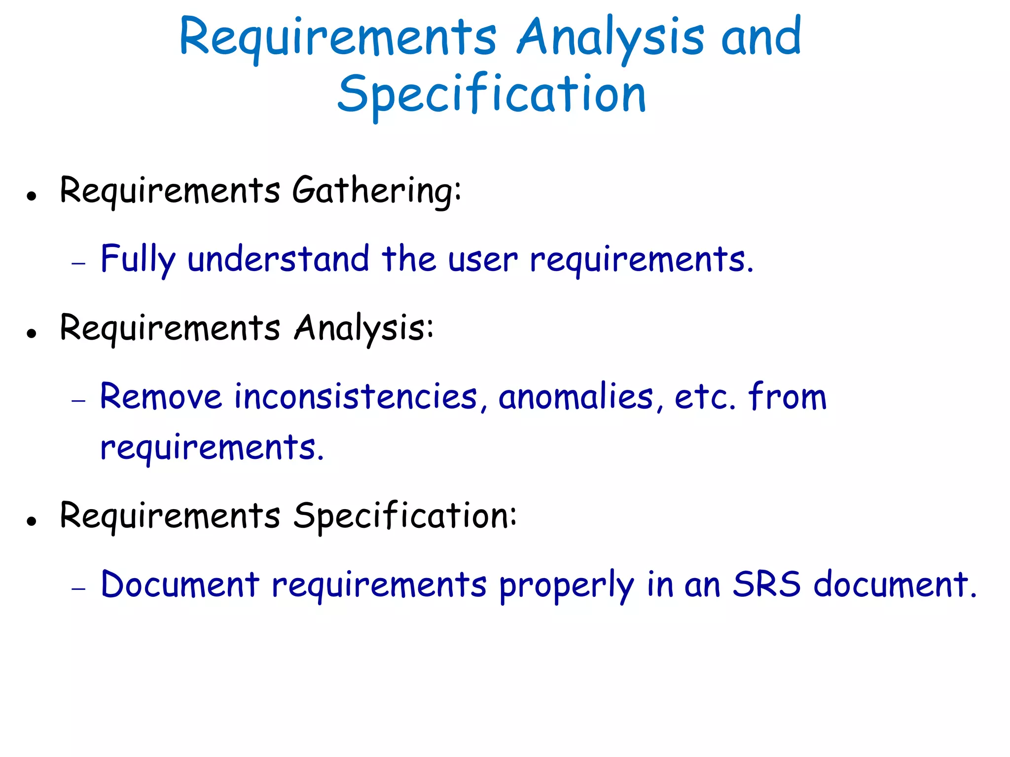 Software Engineering : Requirement Analysis & Specification | PDF