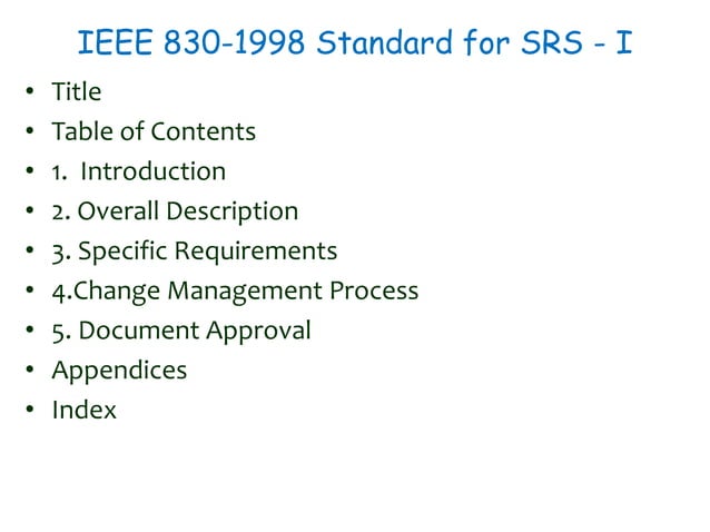 Software Engineering : Requirement Analysis & Specification | PDF