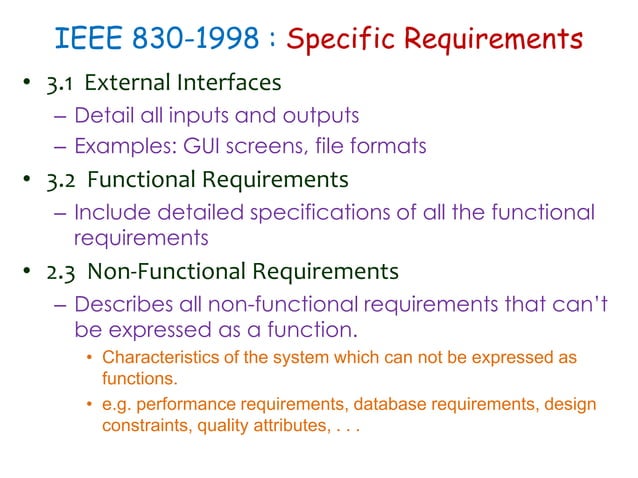 Software Engineering : Requirement Analysis & Specification | PDF