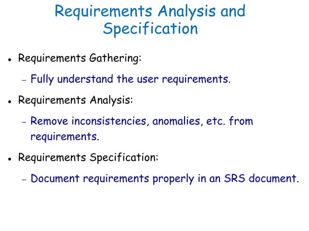 Software Engineering : Requirement Analysis & Specification | PDF