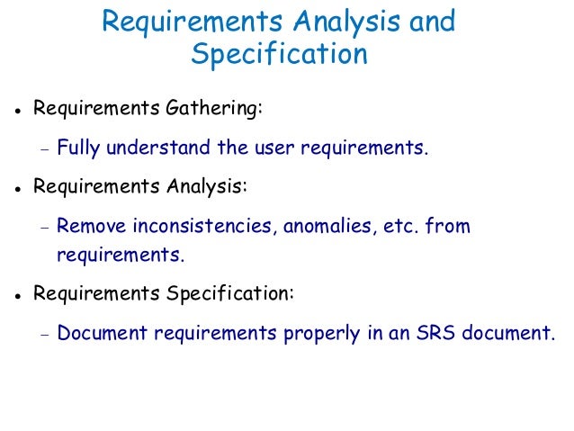 Software Engineering Requirement Analysis And Specification