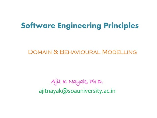 Software Engineering :Behavioral Modelling - I Sequence diagram | PDF
