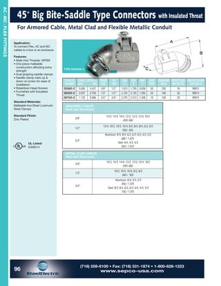 SEPCO Steel Electric Conduit & Cable Fittings - AC MC-FLEX Fittings | PDF