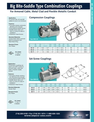 SEPCO Steel Electric Conduit & Cable Fittings - AC MC-FLEX Fittings ...