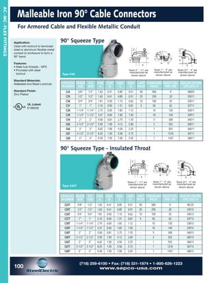 SEPCO Steel Electric Conduit & Cable Fittings - AC MC-FLEX Fittings ...