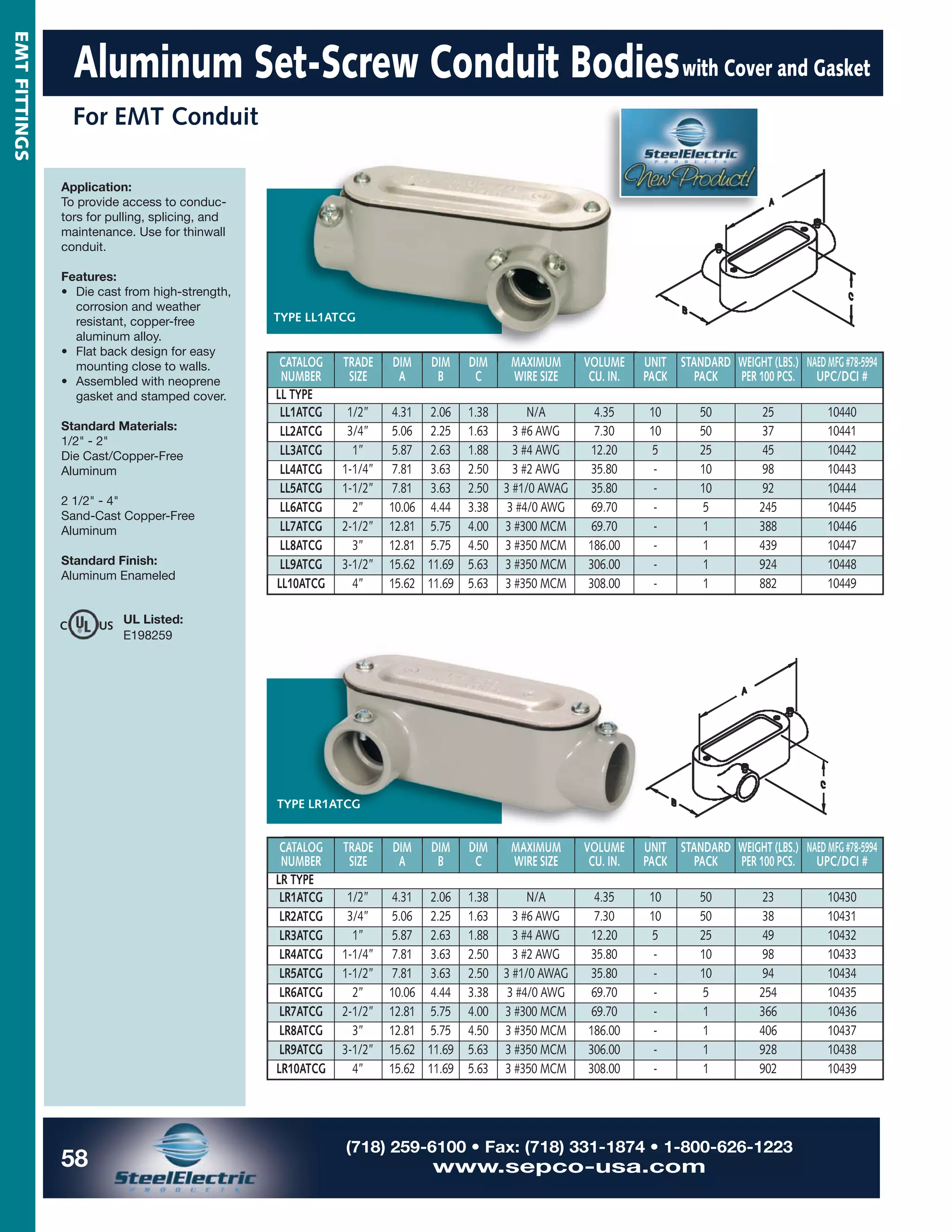 SEPCO Steel Electric Conduit & Cable Fittings - EMT Fititngs | PDF