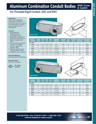 SEPCO Steel Electric Conduit & Cable Fittings - EMT Fititngs | PDF