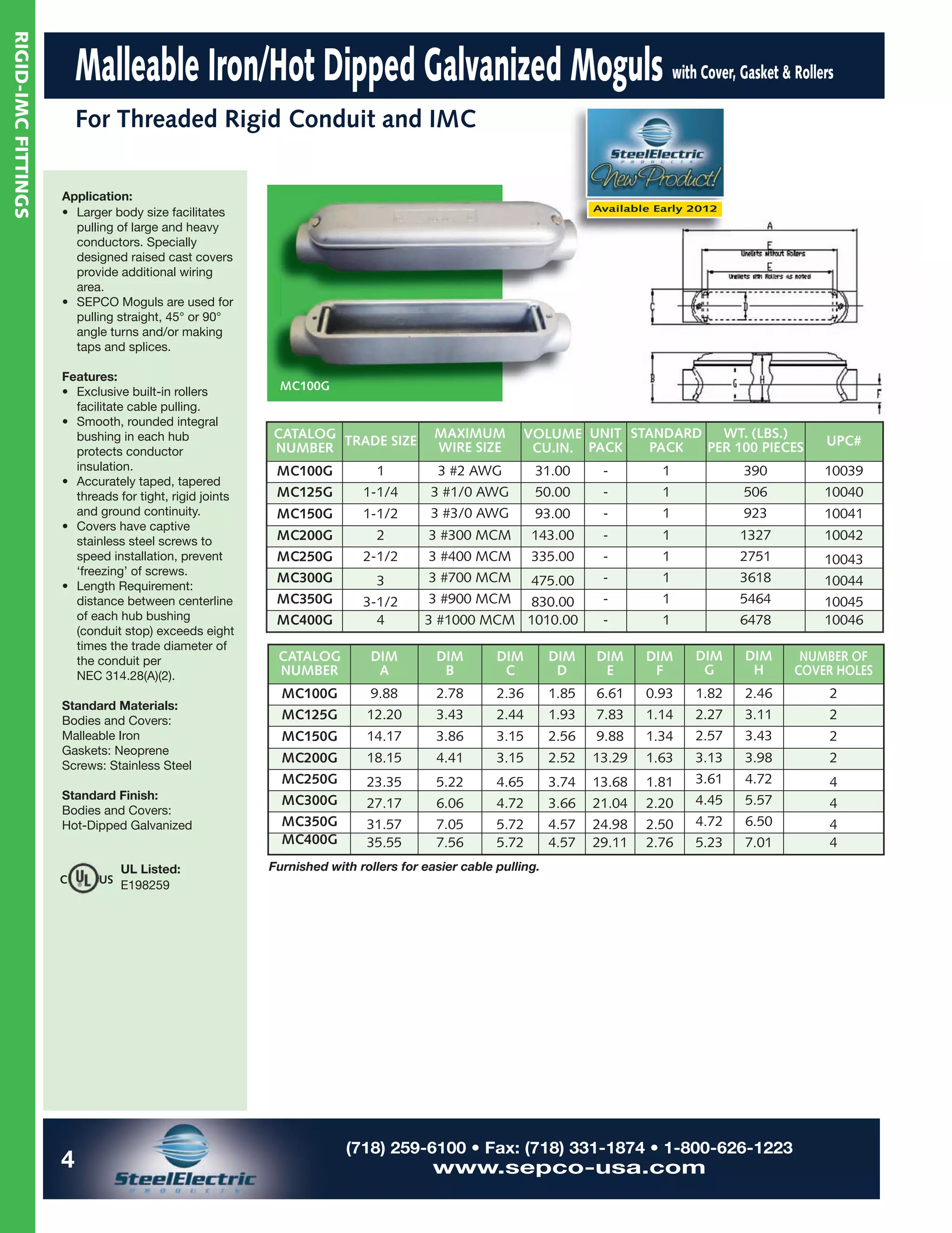 SEPCO Steel Electric Conduit & Cable Fittings - Rigid IMC Fittings | PDF