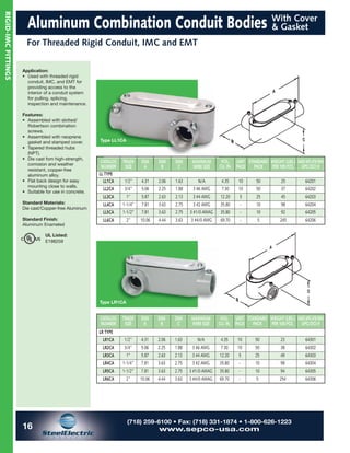 SEPCO Steel Electric Conduit & Cable Fittings - Rigid IMC Fittings | PDF