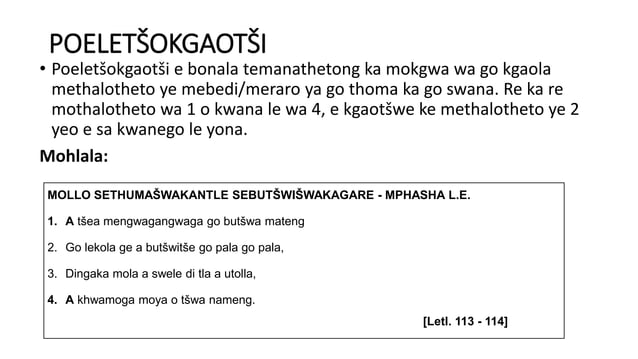 This is Sepedi HL P2 Notes for all Grade, From Grade 10 to matrix | PDF