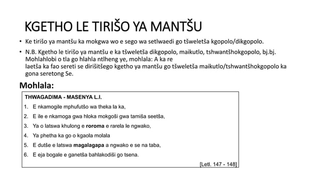 This is Sepedi HL P2 Notes for all Grade, From Grade 10 to matrix | PDF