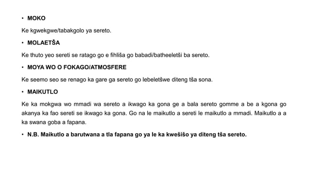 This is Sepedi HL P2 Notes for all Grade, From Grade 10 to matrix | PDF