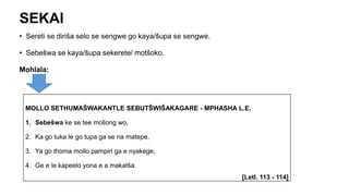 This is Sepedi HL P2 Notes for all Grade, From Grade 10 to matrix | PDF