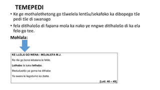 This is Sepedi HL P2 Notes for all Grade, From Grade 10 to matrix | PDF