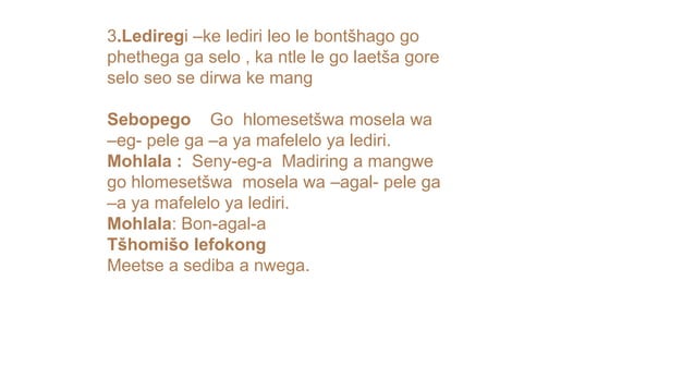 Sepedi Leleme La Gae (Northern Sesotho /Sesotho sa Leboa) | PPTX