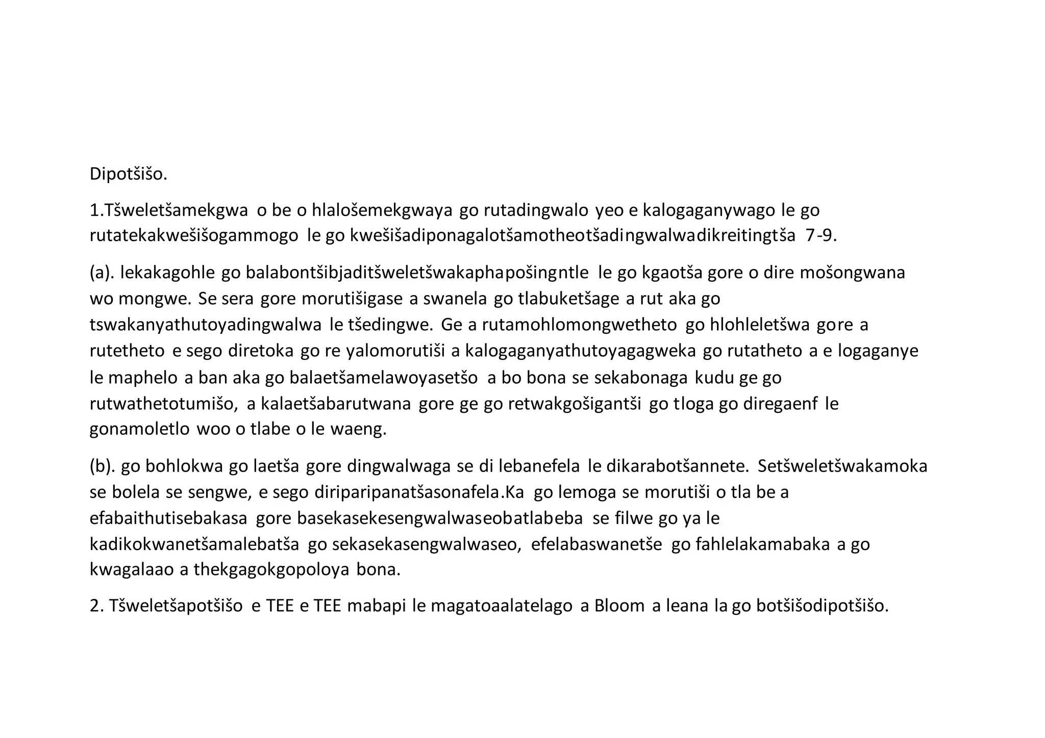 Sepedi methodmicro lesson | DOCX