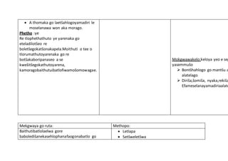 Sepedi methodmicro lesson | DOCX