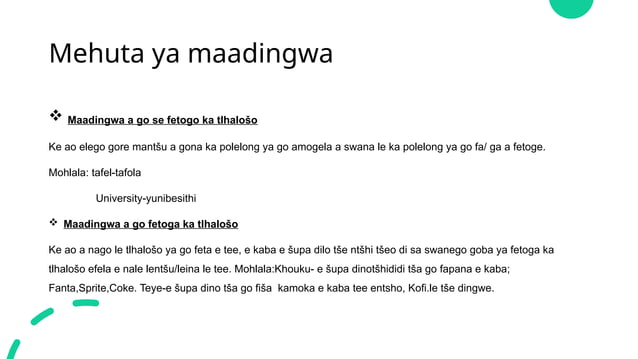 Sepedi Presentation-1.pptx maadingwa le maitlhamelwa | PPTX