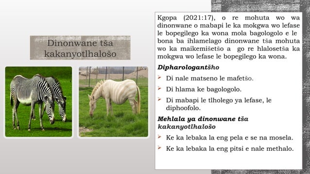 Ntwa ya phiring le ditlhaloso tsa mehuta ya dinonwane le mehlala ya ...