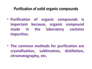 Seperation and purification techniques | PPT