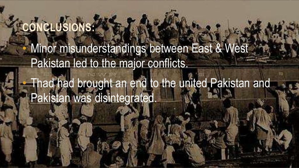 Separation of east pakistan