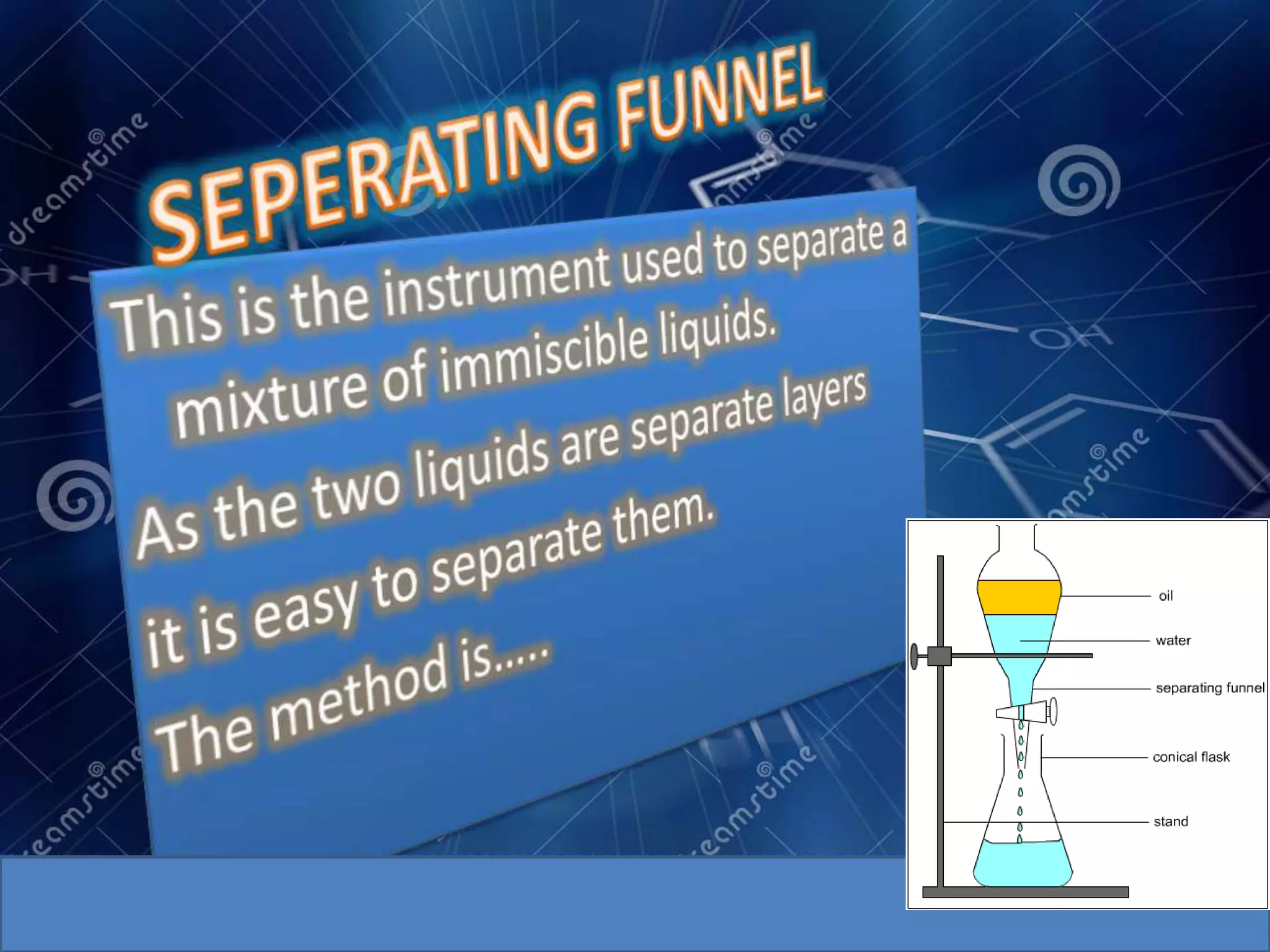 Separation of miscible and immiscible liquids | PPTX