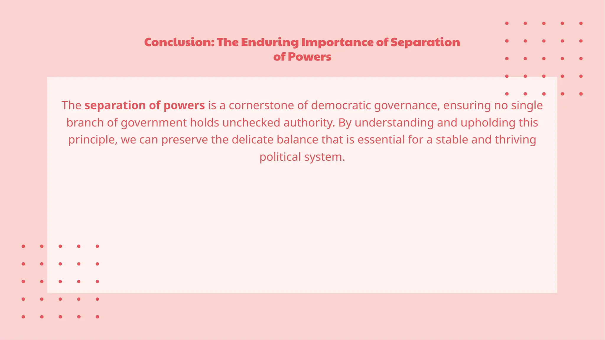 seperation of power class 11 legal studies | PDF