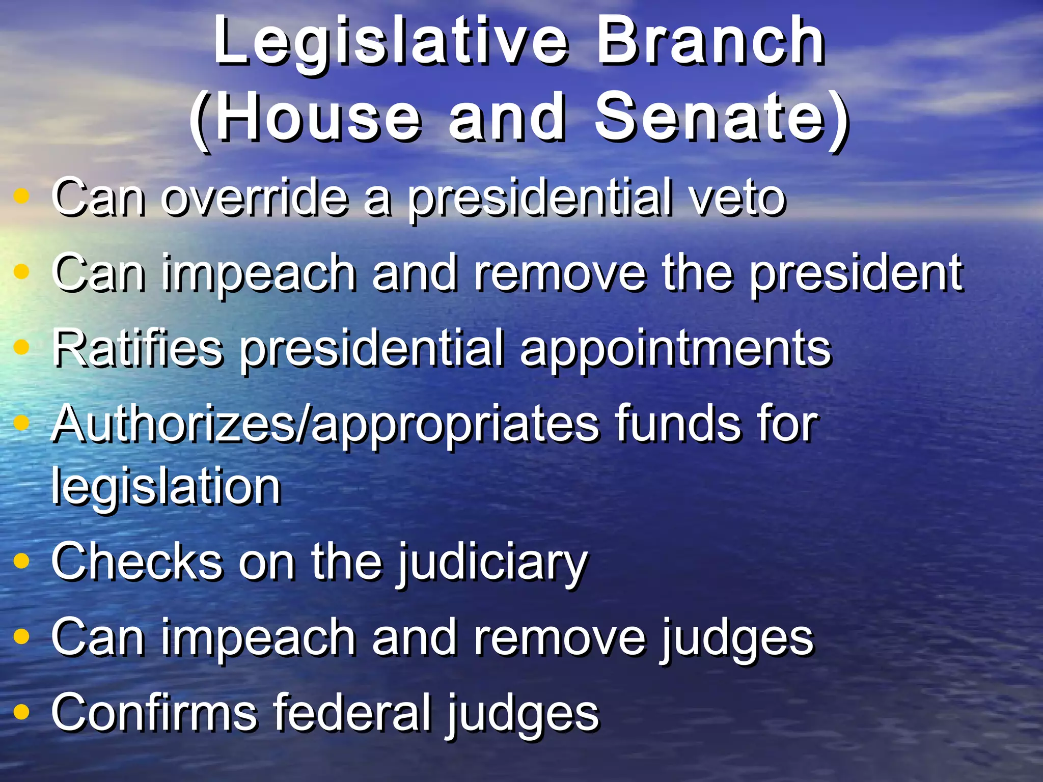 Seperationof powers checksandbalancesppt | PPT