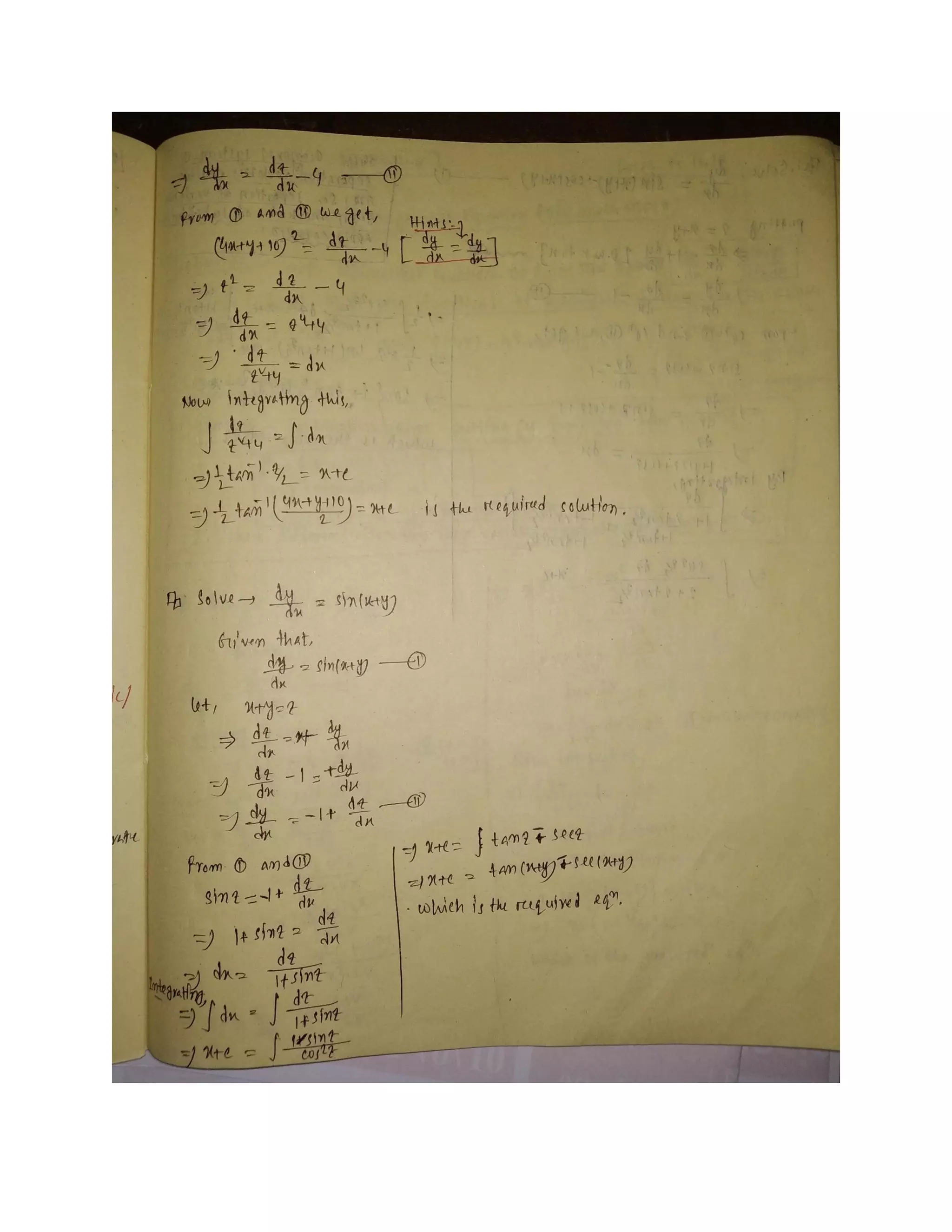Separation Of Variables Differential Equation Pdf