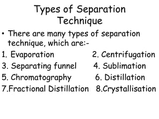 Seperation technique | PPT