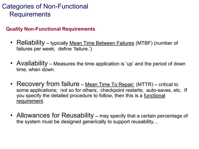 Design for non functional requirements
