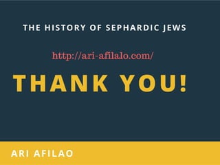 Sephardic Jews And Their Congregations- Ari Afilalo | PPT