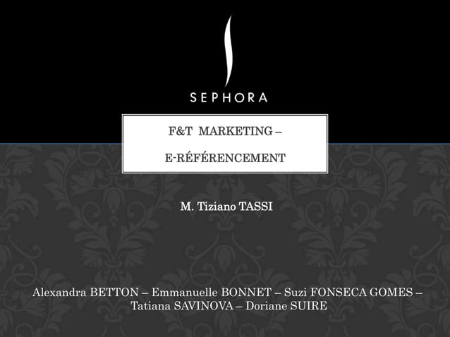 Analyse page facebook Sephora France | PPT