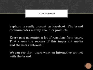 Analyse page facebook Sephora France | PPTX