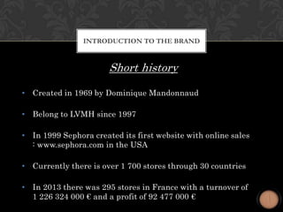 Analyse page facebook Sephora France | PPT