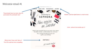 Sephora- Email Strategy Teardown | PPT