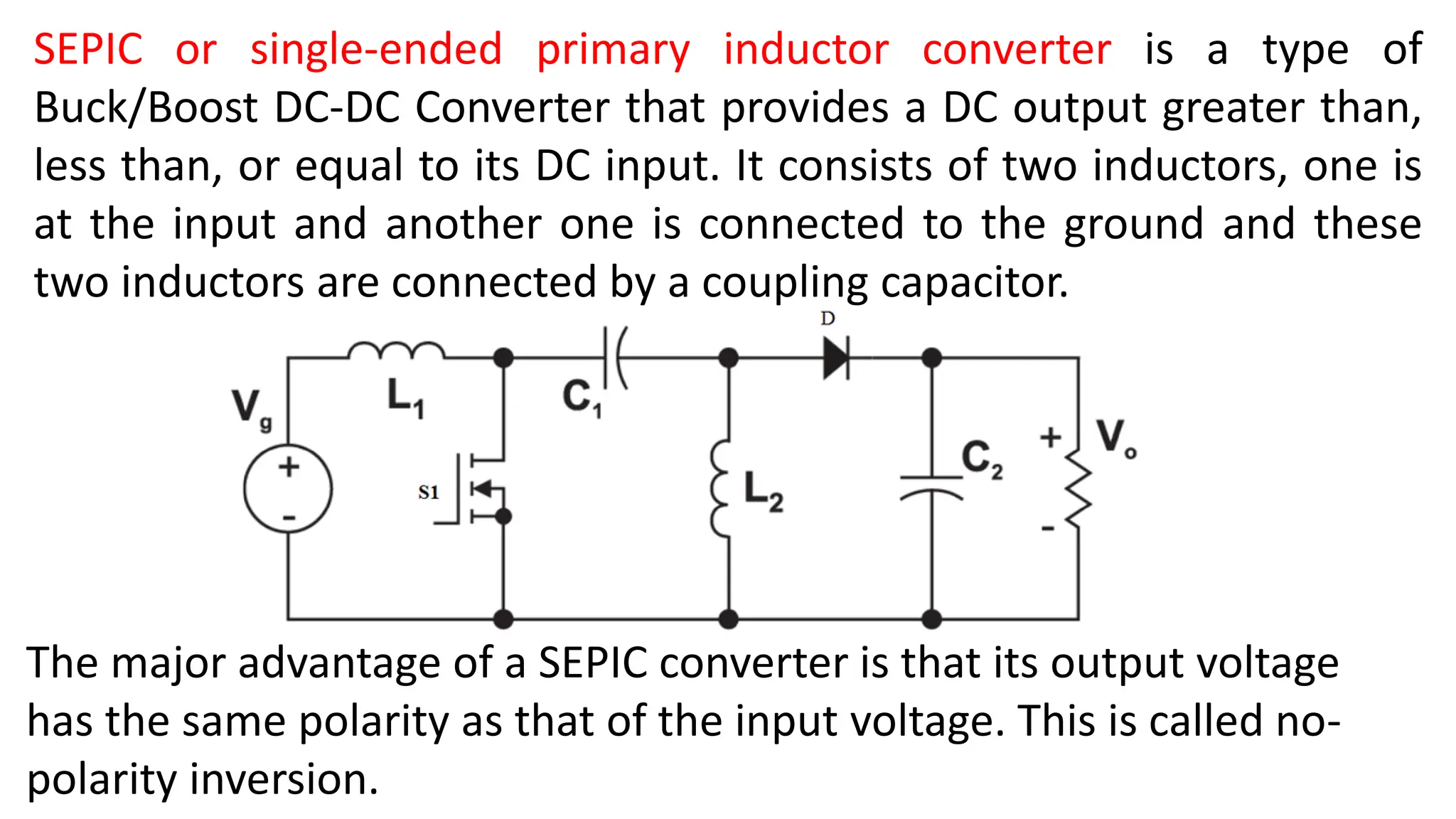 Sepic converter DC to Dc non-isolation converter | PDF