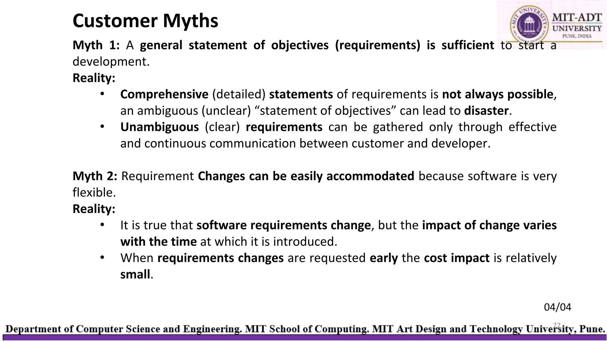 software engineering and project management unit 1 | PPT