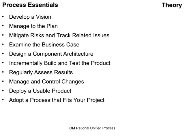 Ibm Rational Unified Process For Software Engineering Introduction Ppt